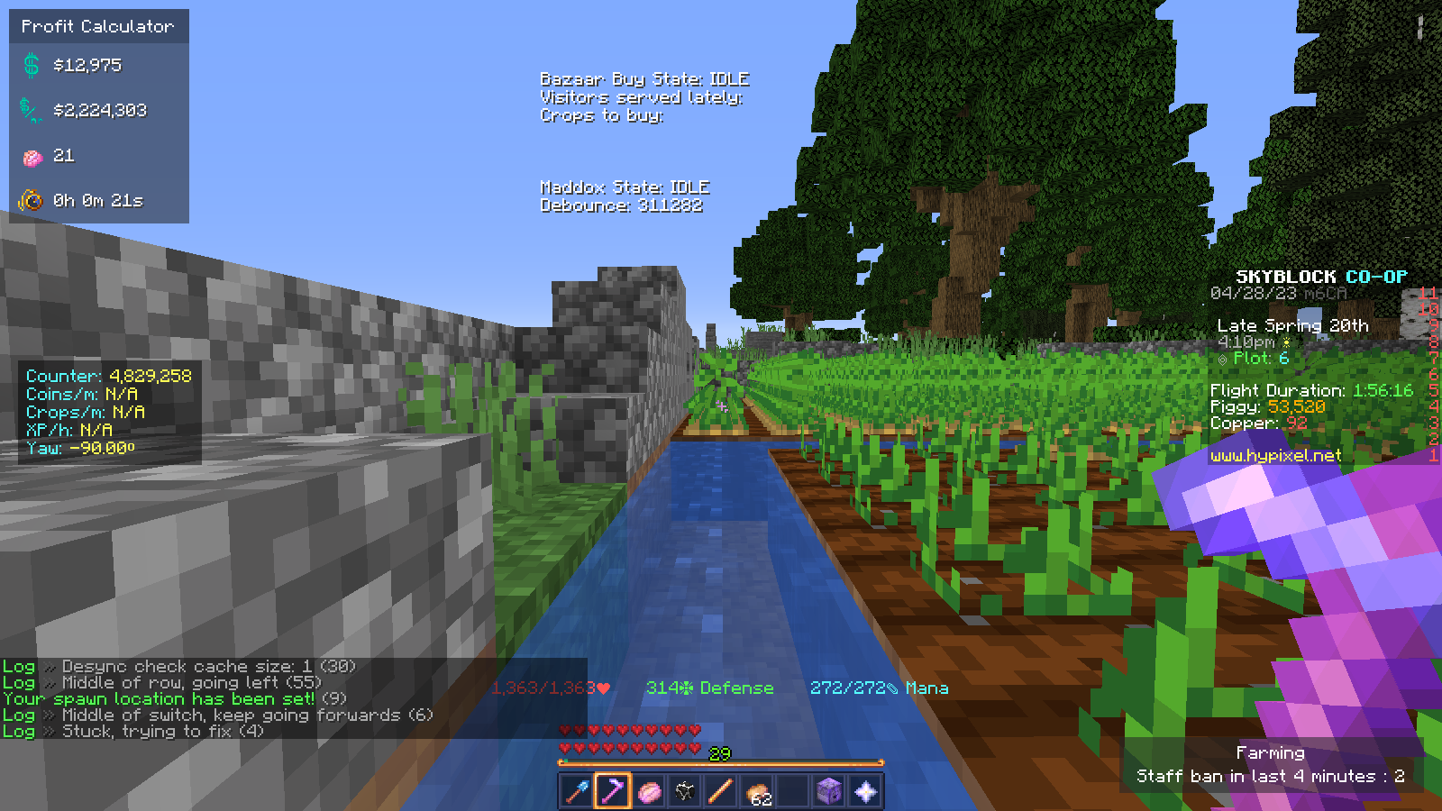 Macro stuck at the end of a row (layered mode) · Issue #32 · JellyLabScripts/FarmHelper · GitHub