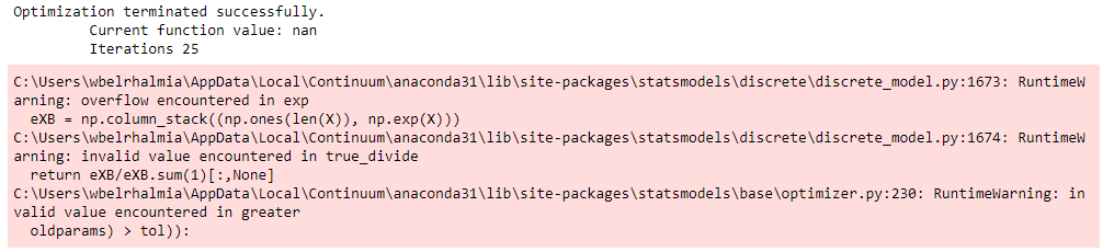 Overflow encountred · Issue #4738 · statsmodels/statsmodels · GitHub