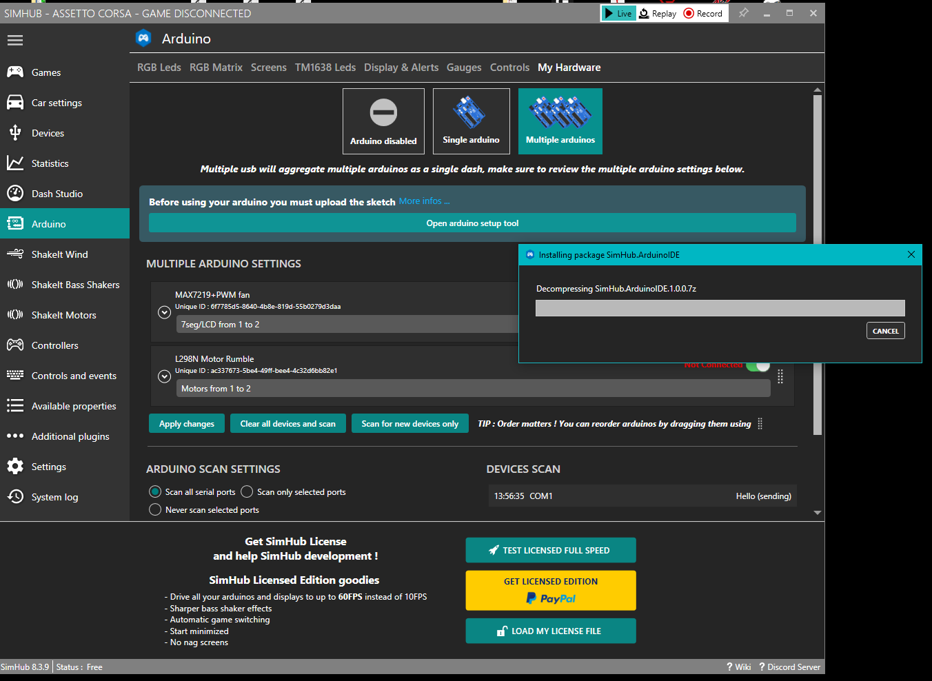 Decompressing Arduinoide Stuck Since Simhub 3 8 4 · Issue 1292 · Shwotever Simhub · Github