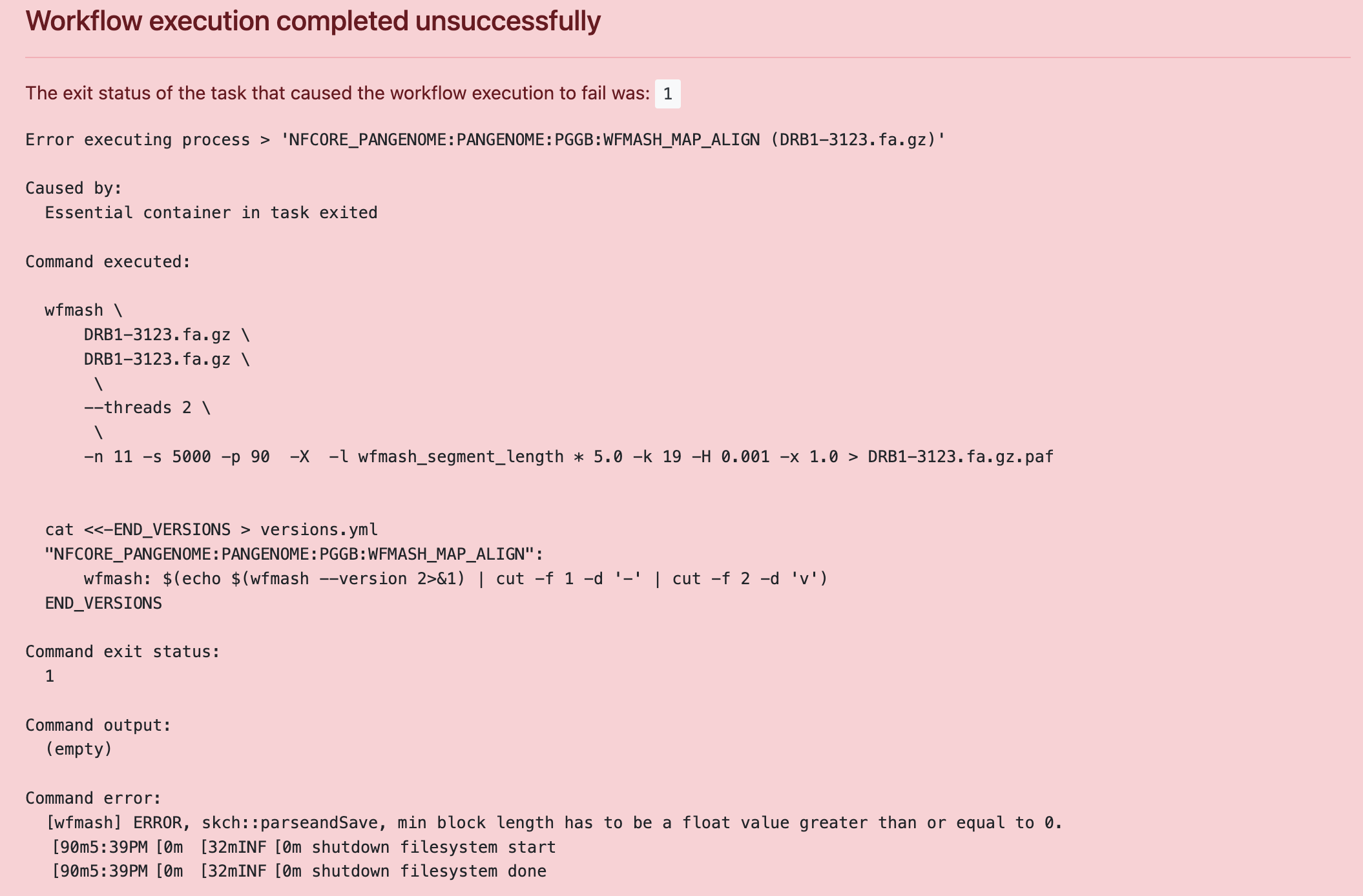 Issue With Test Profile · Issue 138 · Nf Corepangenome · Github 