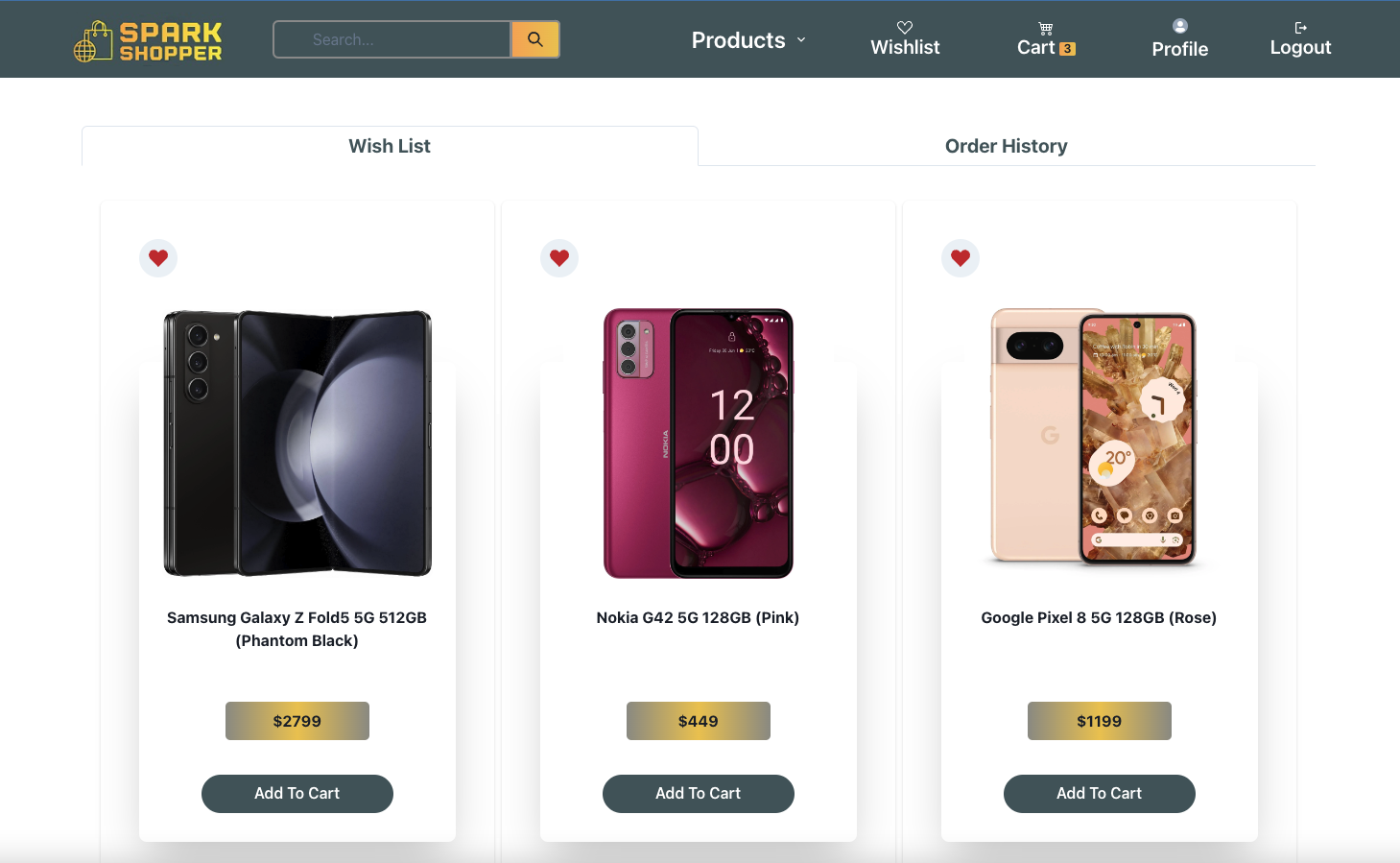 GitHub - Tristenh/spark-shopper
