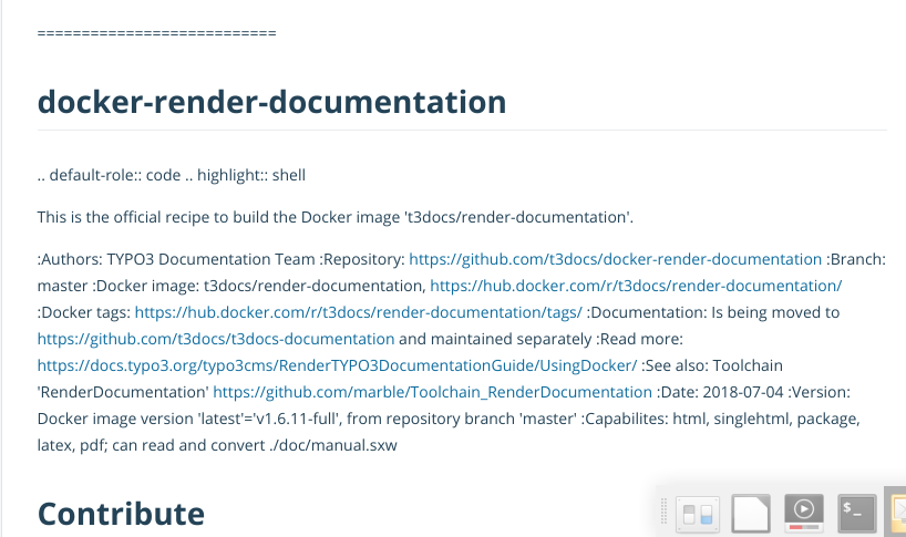 Current Readme Rst Not Rendered Well On Docker Hub · Issue 38 · T3docs Docker Render