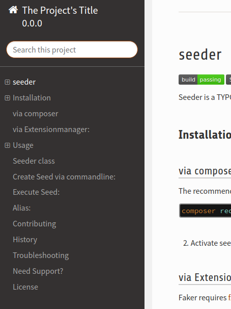 Weird Looking Duplicate Menu For Start File Without Toctree · Issue 64 · T3docs Docker Render