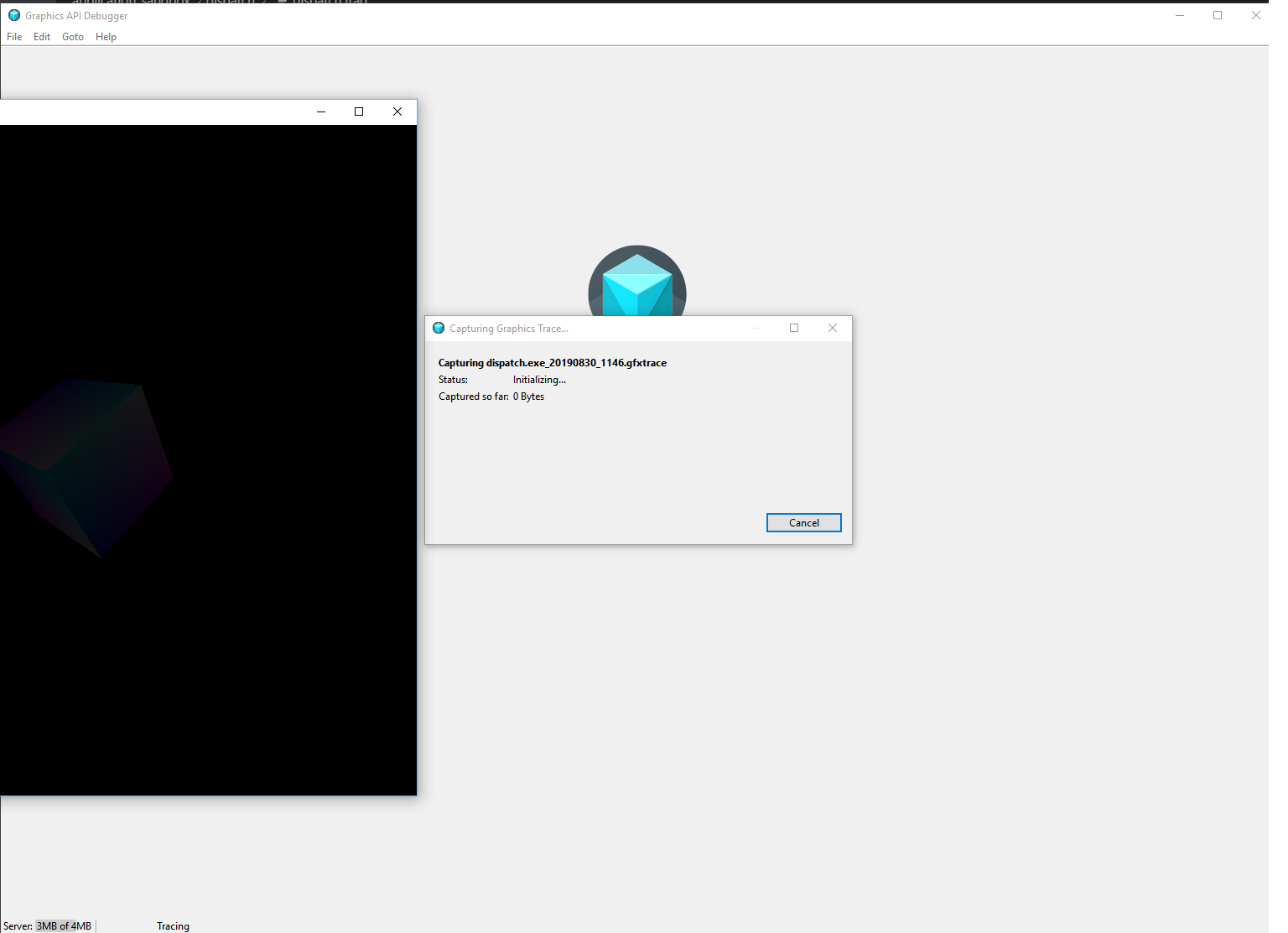 GAPID capture always in Initializing status when capture on Windows · Issue #3135 · google/gapid ...