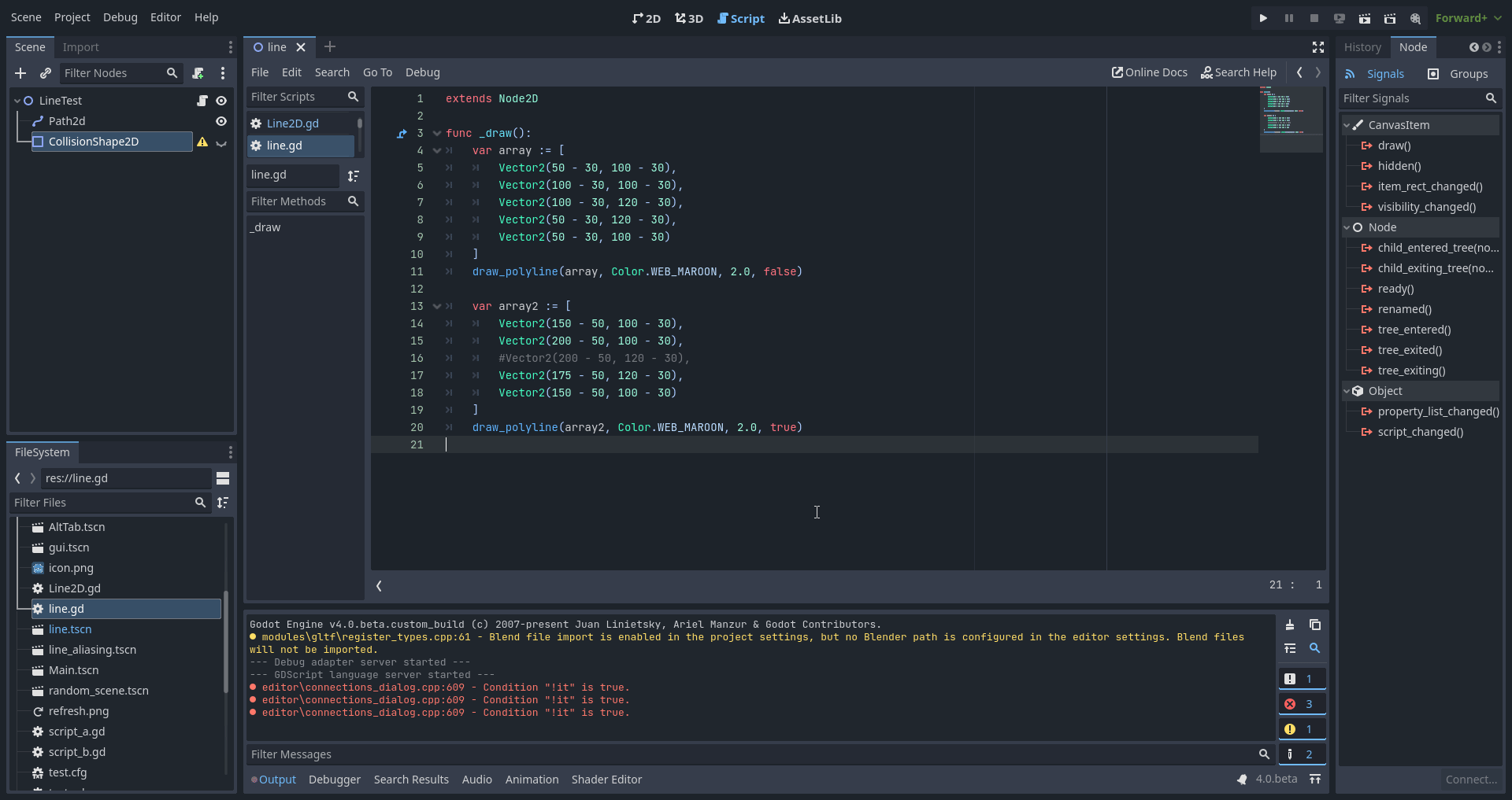 Signal cannot be connected to the custom function using the connection dialog · Issue #63710 ...