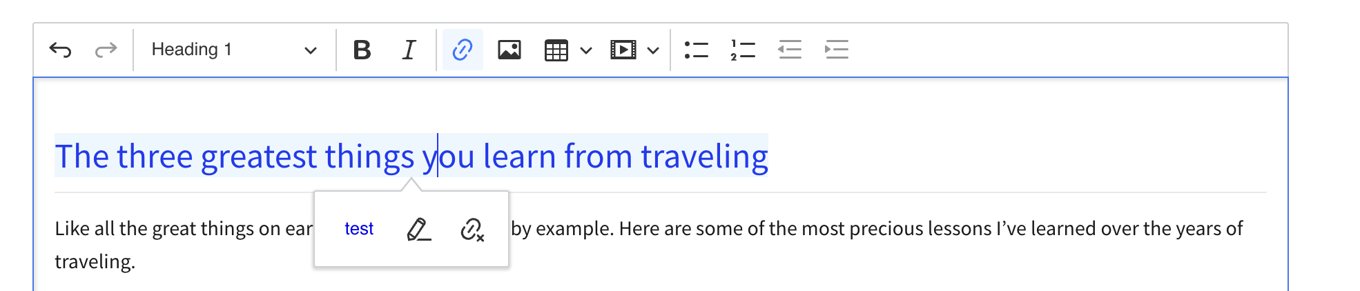 [Chrome][Safari] Balloon panel shows in a wrong position after adding a link to existing text ...