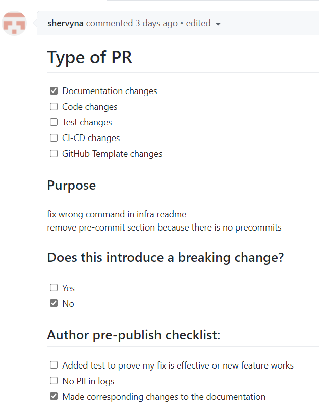 DataOps Repo: Pull Request template interferes with PR completion status · Issue #126 · Azure ...