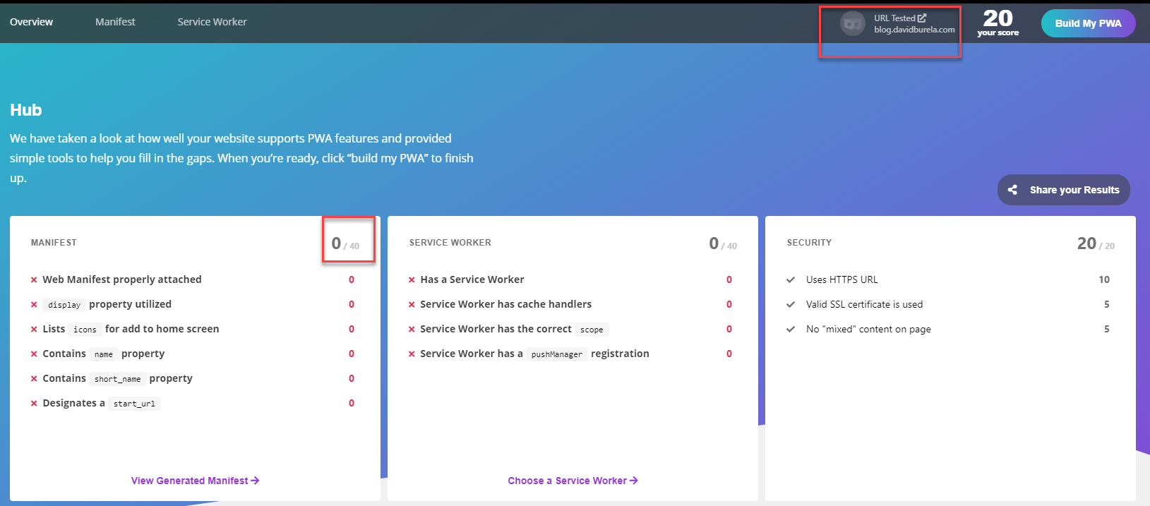 Manifest is declared but cannot be reached pwabuilder.com · Issue #751 · pwa-builder/PWABuilder ...