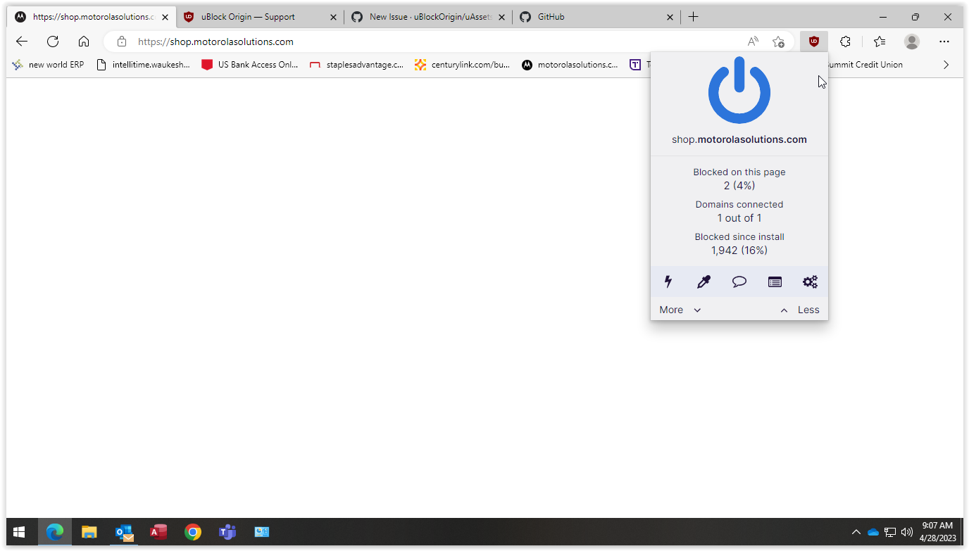 shop.motorolasolutions.com: breakage · Issue #17836 · uBlockOrigin ...
