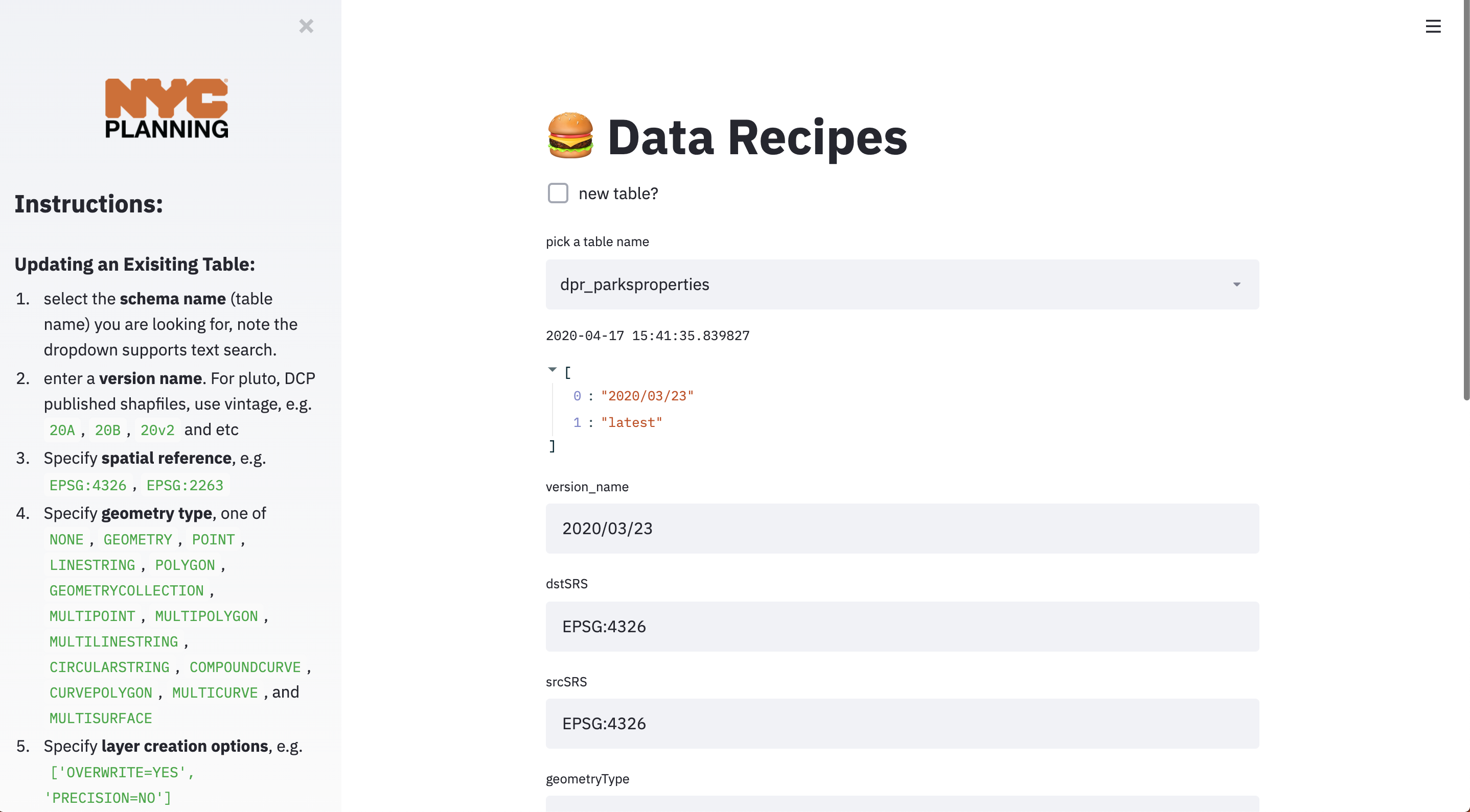 GitHub - NYCPlanning/recipe-app