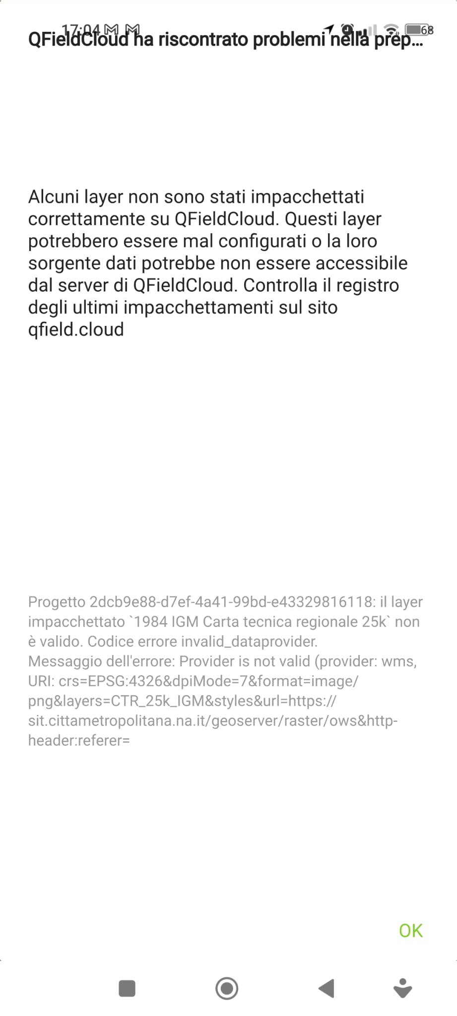 WMS provider not working on Android Qfield only · Issue #4243 · opengisch/QField · GitHub