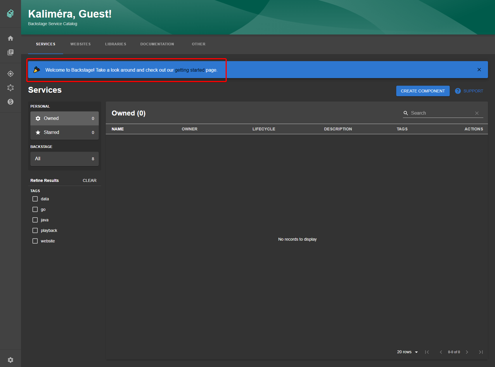 /welcome and /settings return 404 · Issue #4191 · backstage/backstage · GitHub
