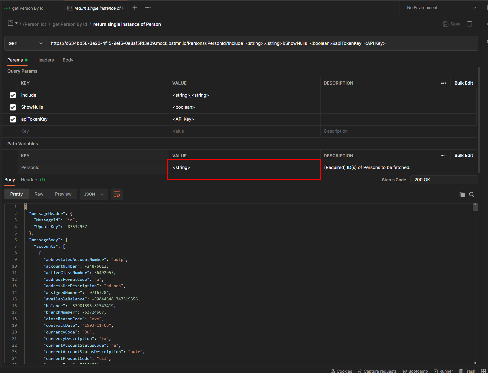 Importing a Swagger 2.0 spec with examples and then creating a mock ...