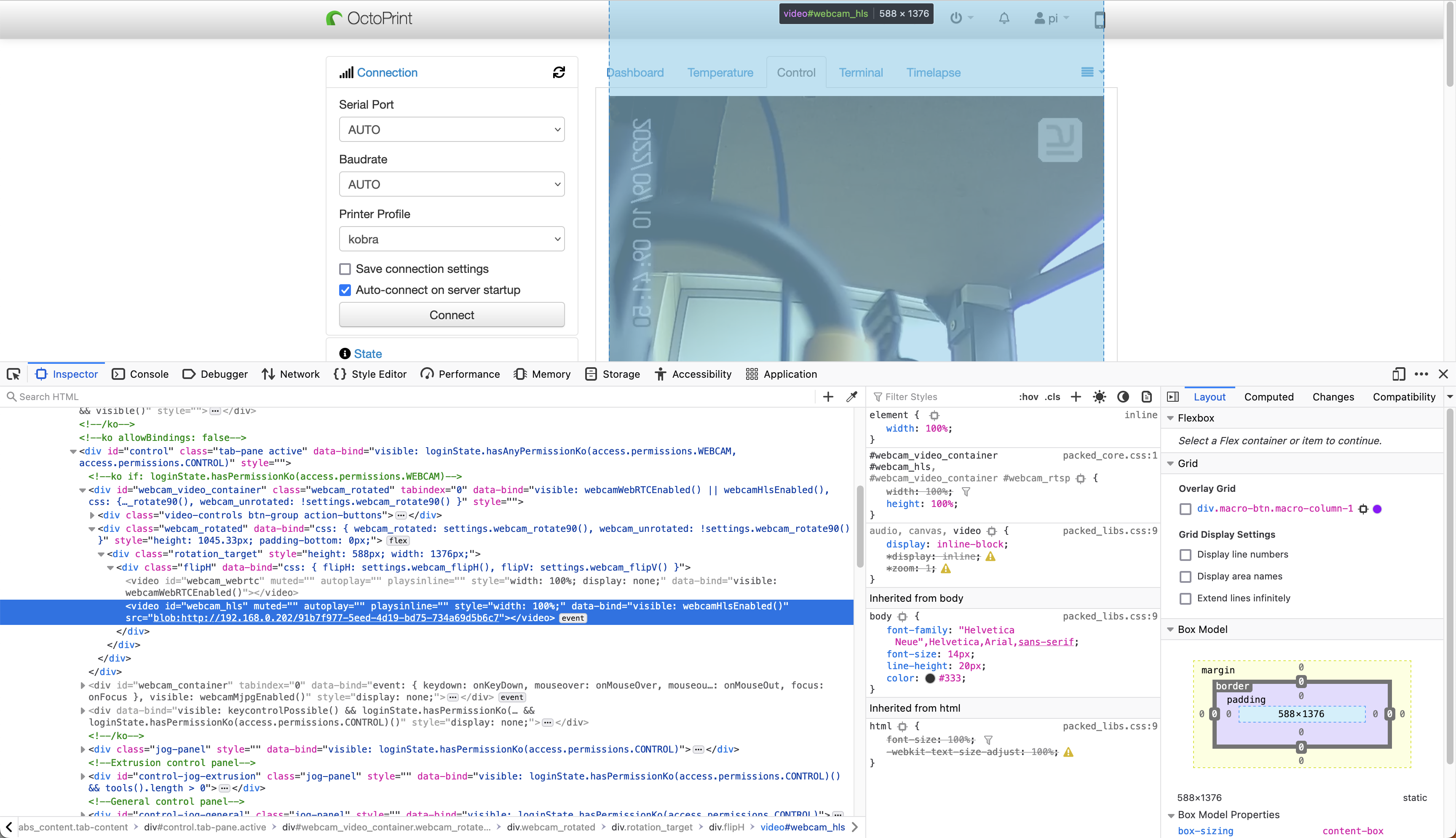 Flip webcam on HLS camera causes some Web UI to become not interactable. · Issue #4640 ...