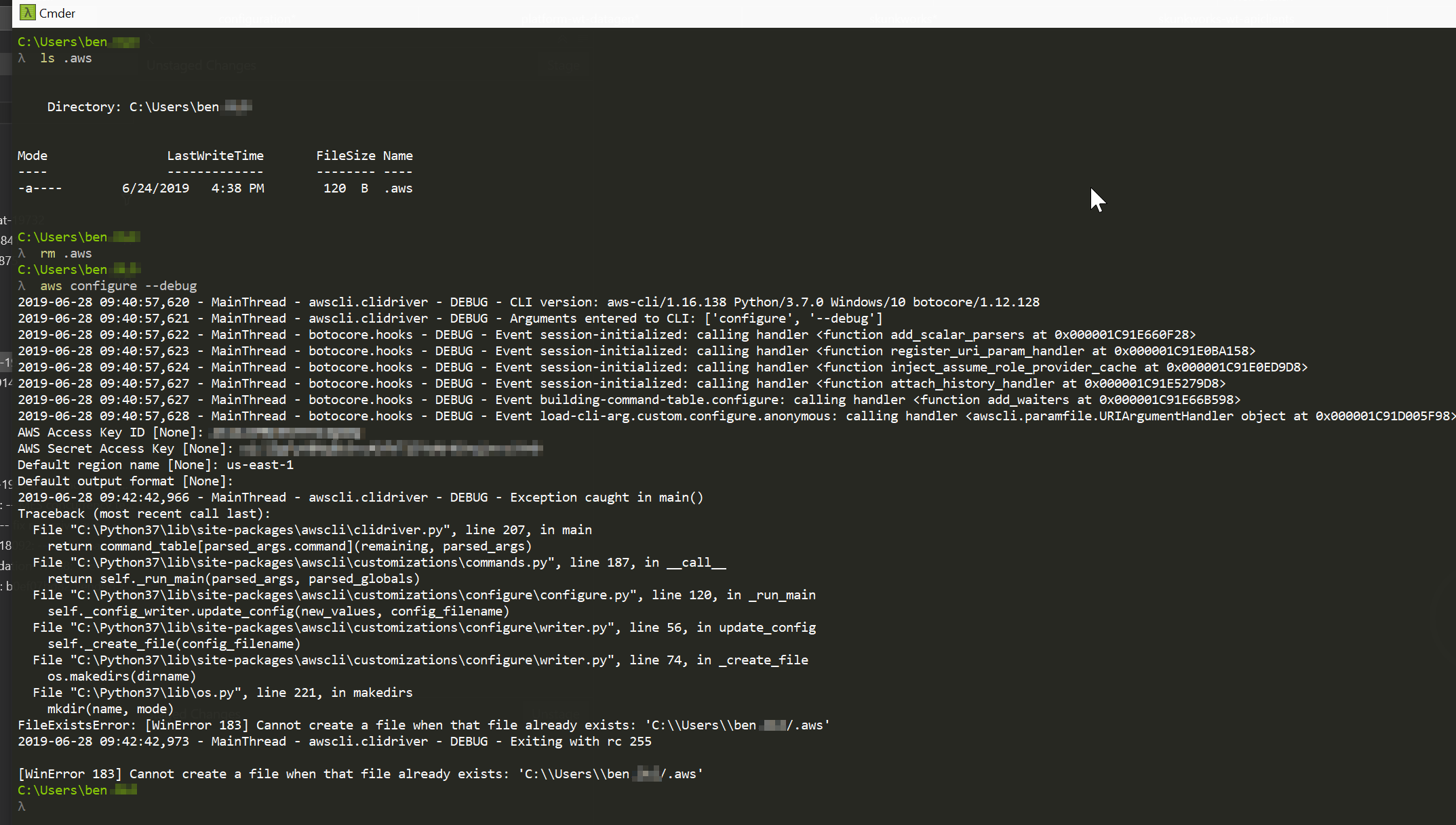 `aws Configure` Fails On Windows If Region Is Set · Issue 4044 · Awsaws Cli · Github