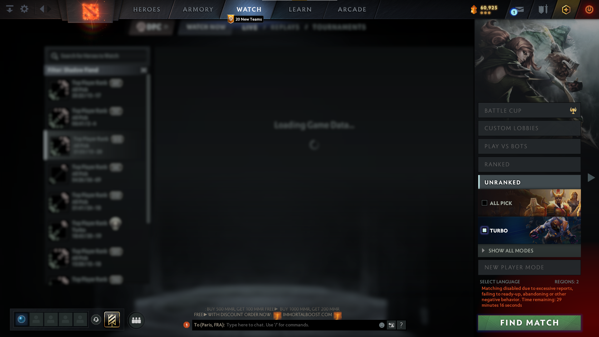 Matching Disabled for no reason · Issue #12930 · ValveSoftware/Dota2-Gameplay · GitHub