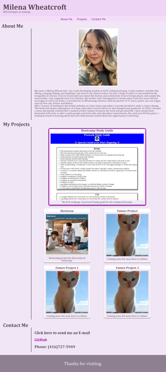 GitHub - milena-allaway/milena_portfolio: Portfolio project for bootcamp