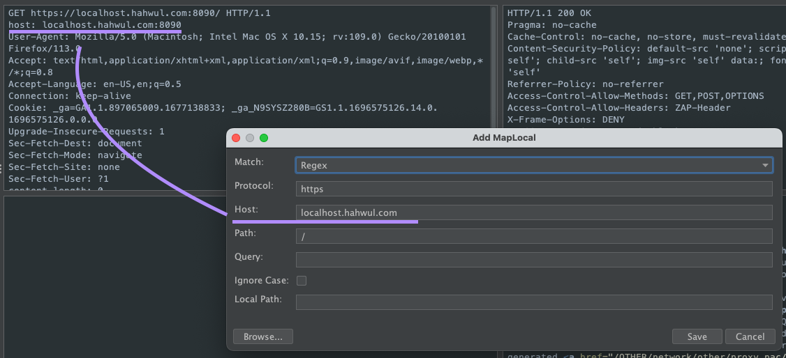 Bug due to cross-use of Host and URL when adding MapLocal · Issue #8107 · zaproxy/zaproxy · GitHub