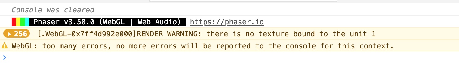 there is no texture bound to the unit 1 · Issue #5464 · phaserjs/phaser · GitHub