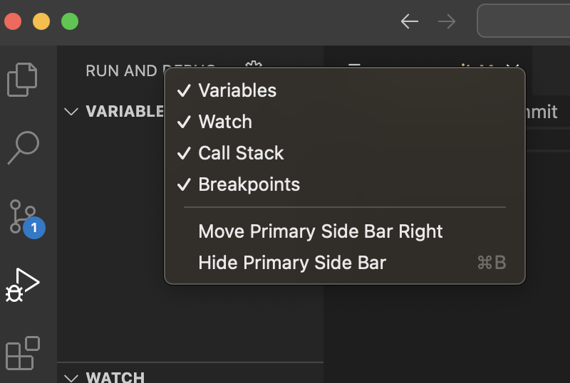 The "Strat Debugging" toolbar cannot be enabled. · Issue #173405 · microsoft/vscode · GitHub