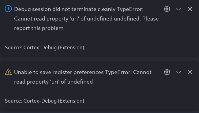 Unable to save register preferences · Issue #582 · Marus/cortex-debug · GitHub