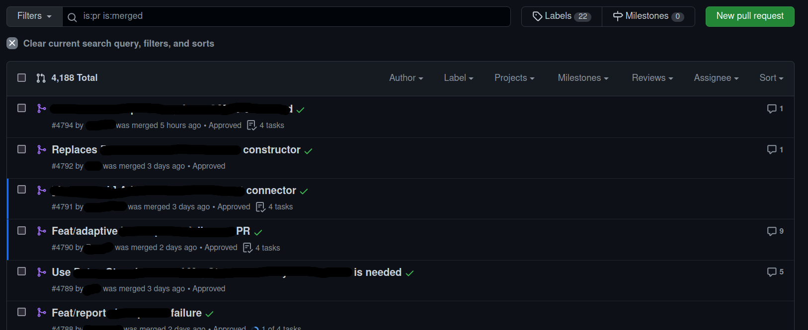 Merged or closed PRs query doesn't show PRs where the head branch has been deleted · Issue #4615 ...