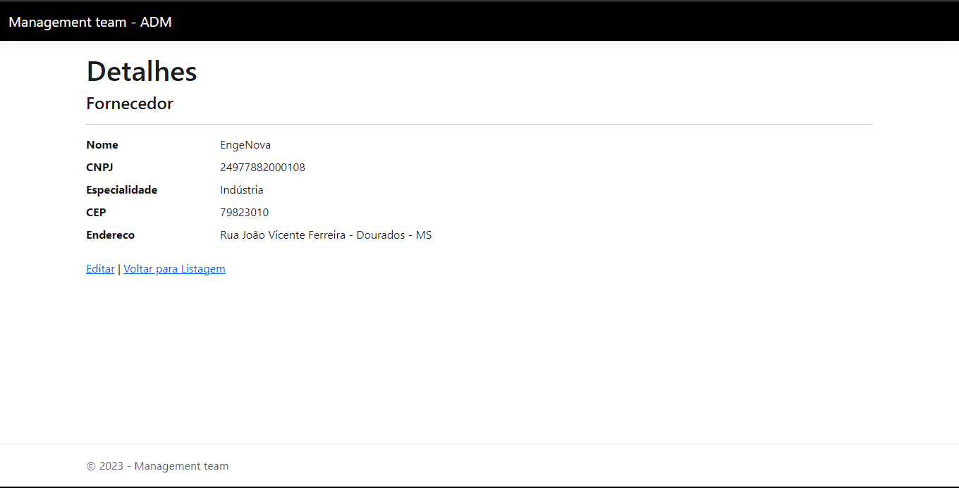 Github Lsaintsaspnetmvcfornecedorcrud Aplicação Mvc Utilizando Aspnet Onde é Possivel