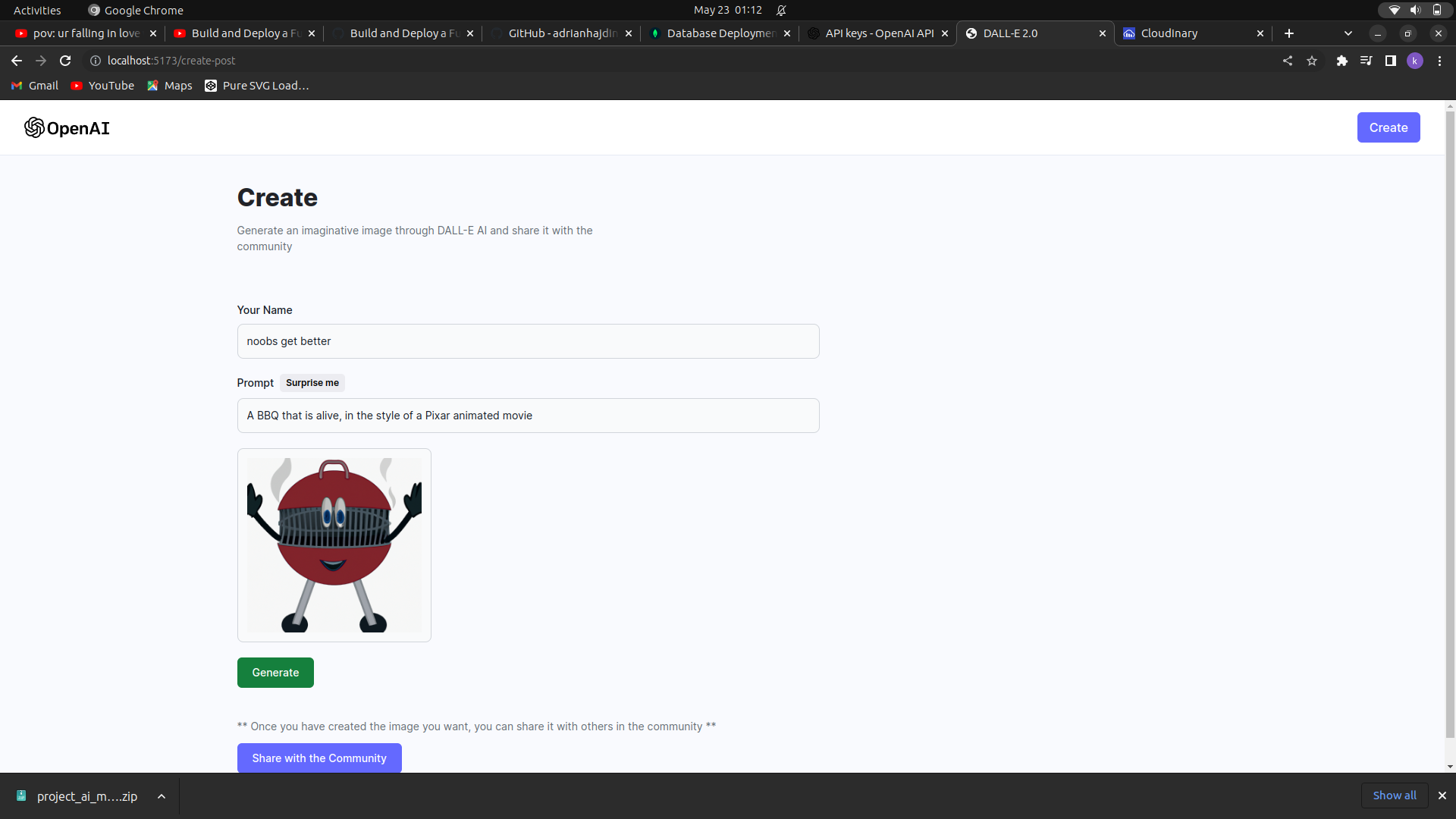 Build and Deploy a Full Stack MERN AI Image Generation App & MidJourney & DALL E Clone · GitHub