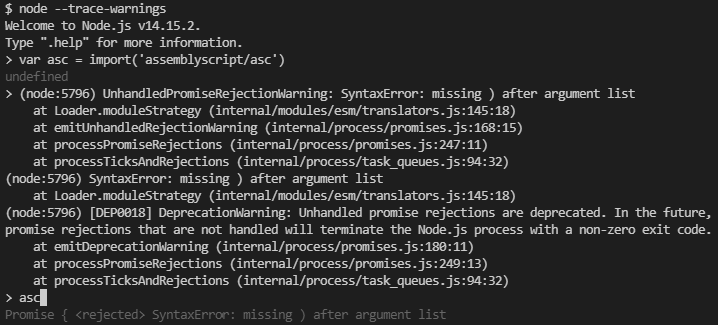 SyntaxError Missing After Argument List Issue 2248 AssemblyScript assemblyscript GitHub
