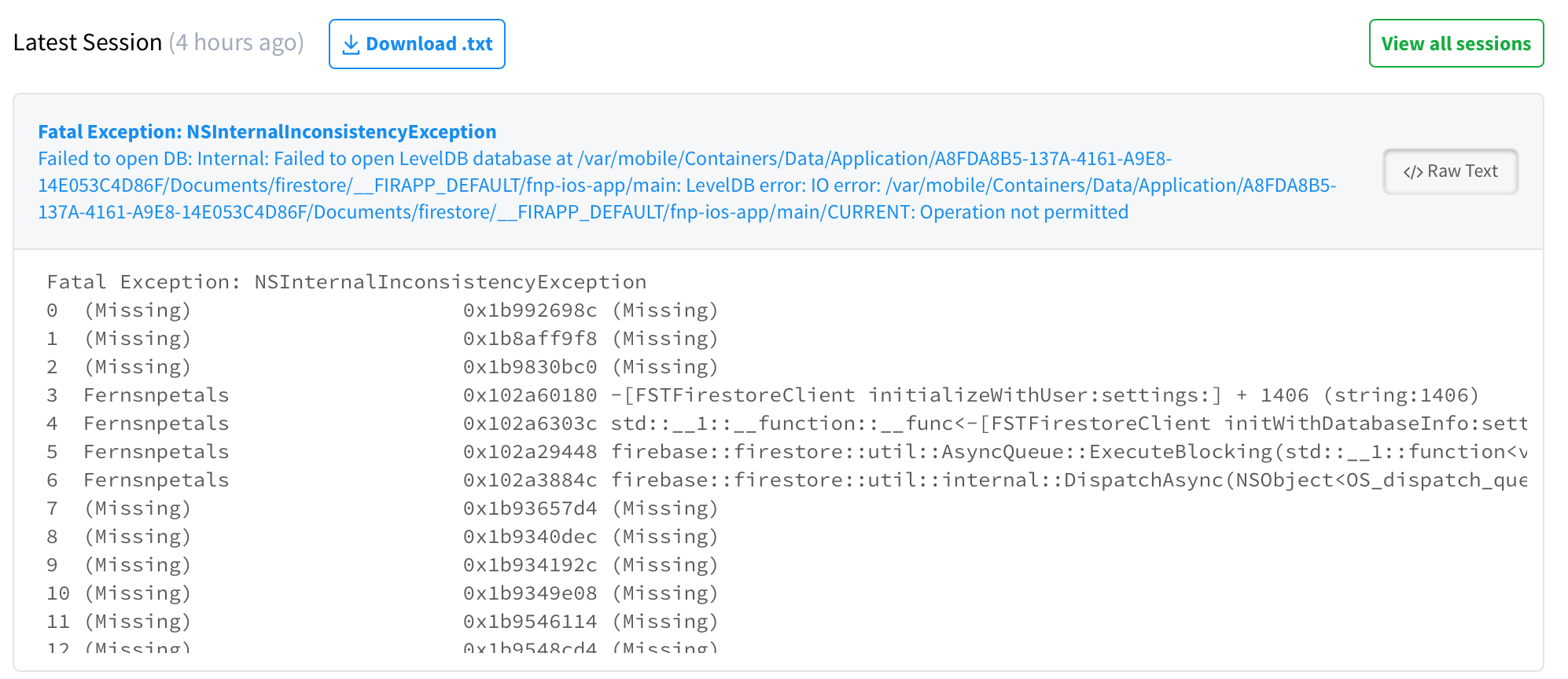 Failed To Open Db Internal Failed To Open Leveldb Database Fstfirestoreclient 