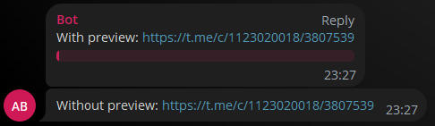 Empty webpage preview when bot sends a link to a group message · Issue #27004 · telegramdesktop ...