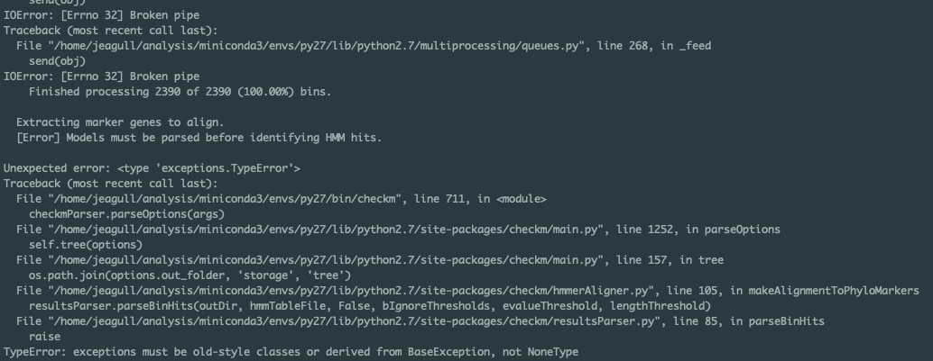 Error when running checkm lineage_wf · Issue #202 · Ecogenomics/CheckM · GitHub