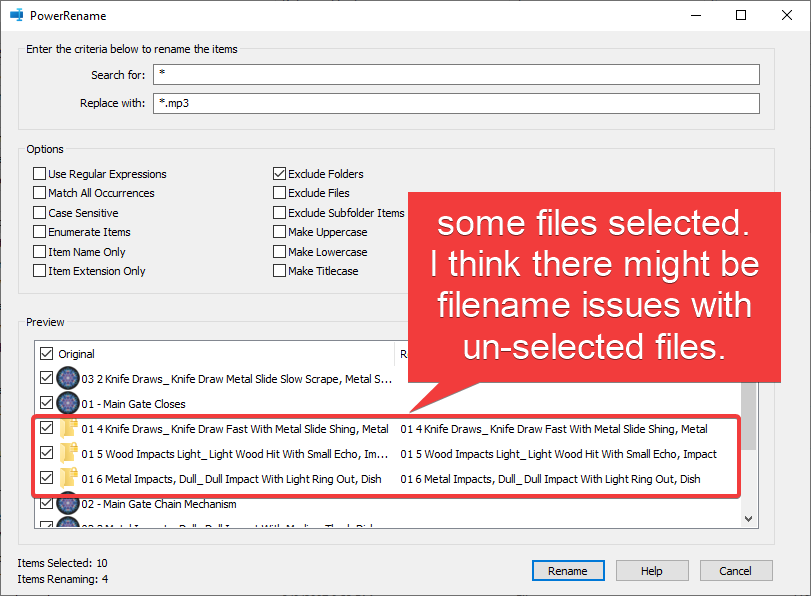 Power Renamer Search And Replace Issue · Issue 9569 · Microsoftpowertoys · Github 