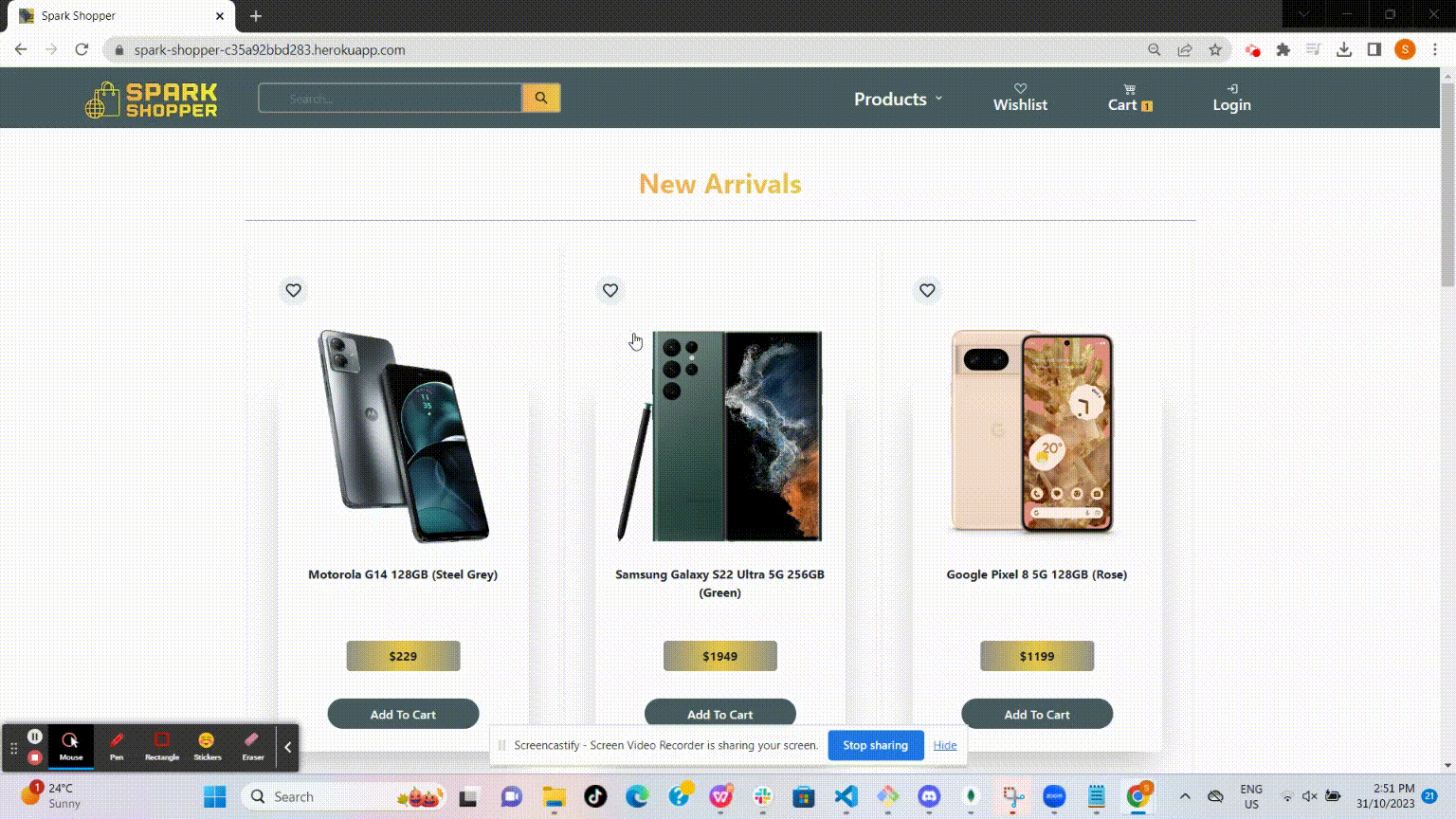 GitHub - Tristenh/spark-shopper