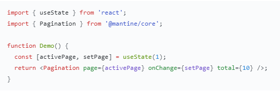 Mantine Core Pagination · Issue 3893 · Mantinedev Mantine · Github