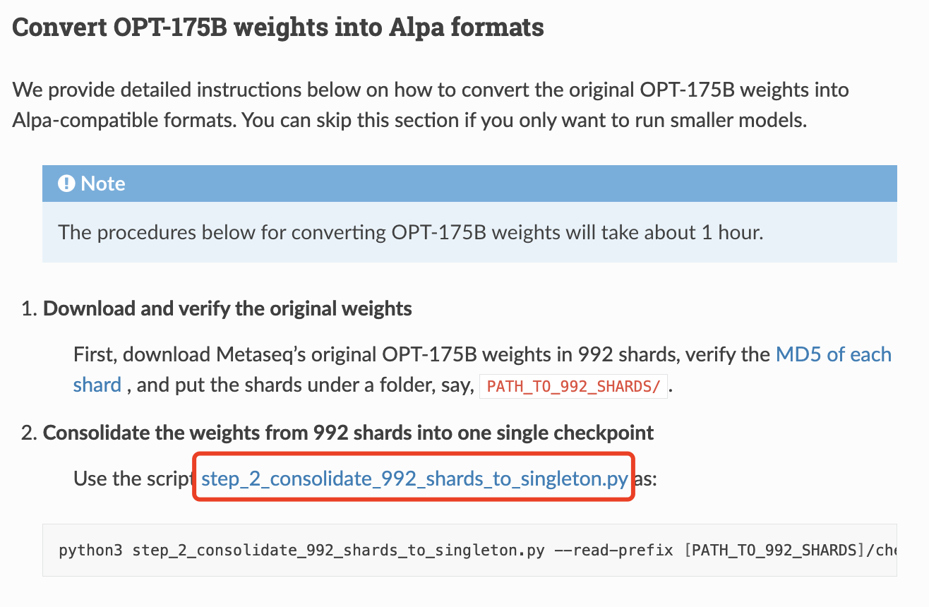 Can you provide convert OPT-xx weights into Alpa formats? · Issue #890 · alpa-projects/alpa · GitHub