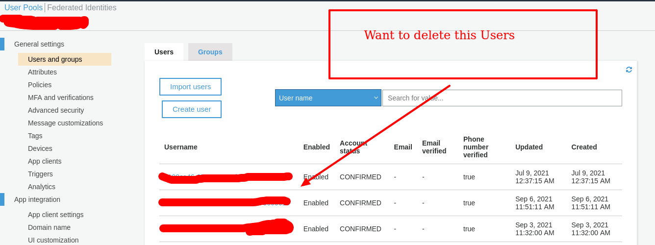 How to delete user from UserPool which signup with Amplify.Auth.signUp() ? · Issue #1511 · aws ...
