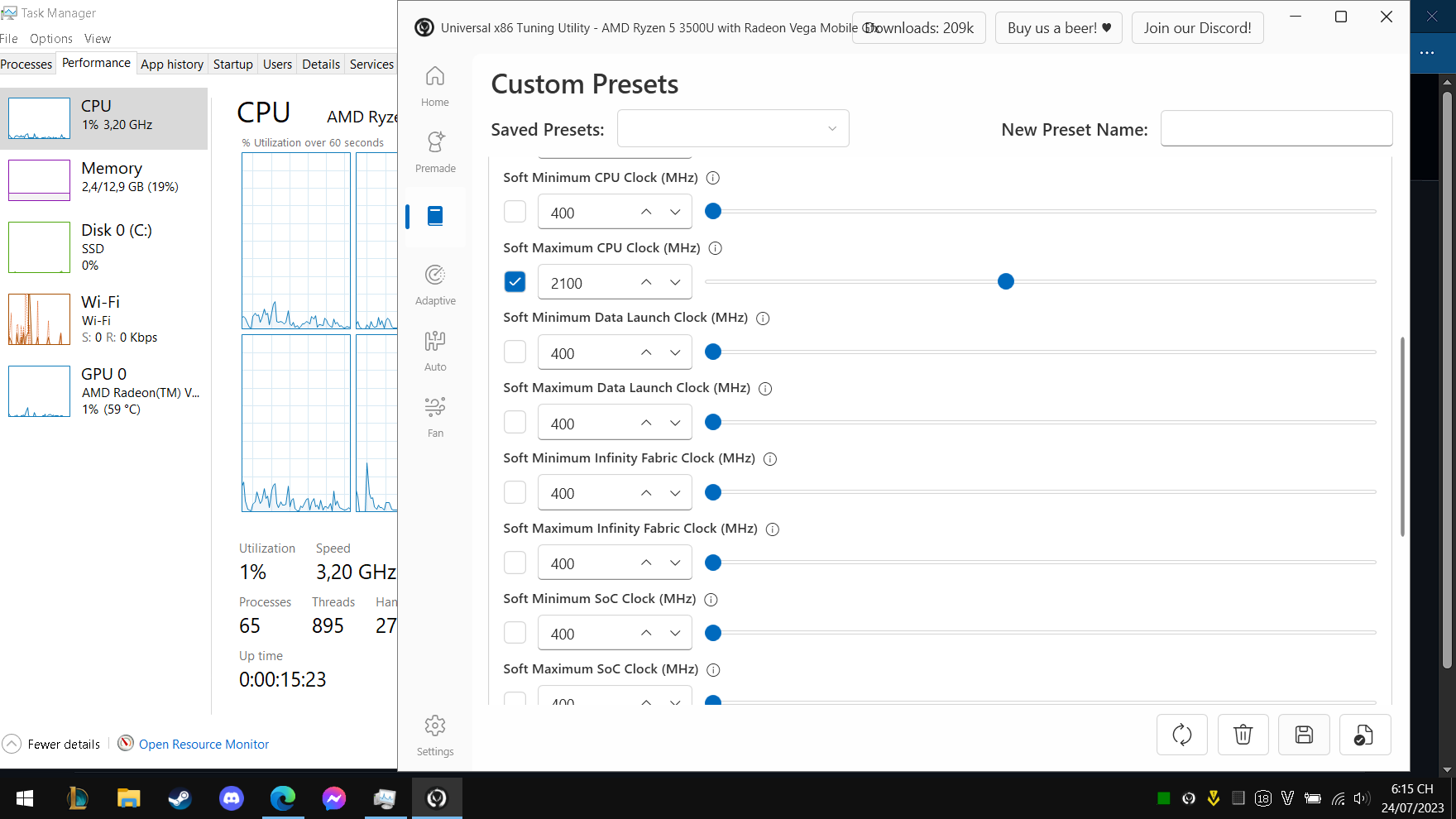 [BUG] I can't limit the clock frequency of my ryzen 5 3500u cpu · Issue #102 · JamesCJ60 ...