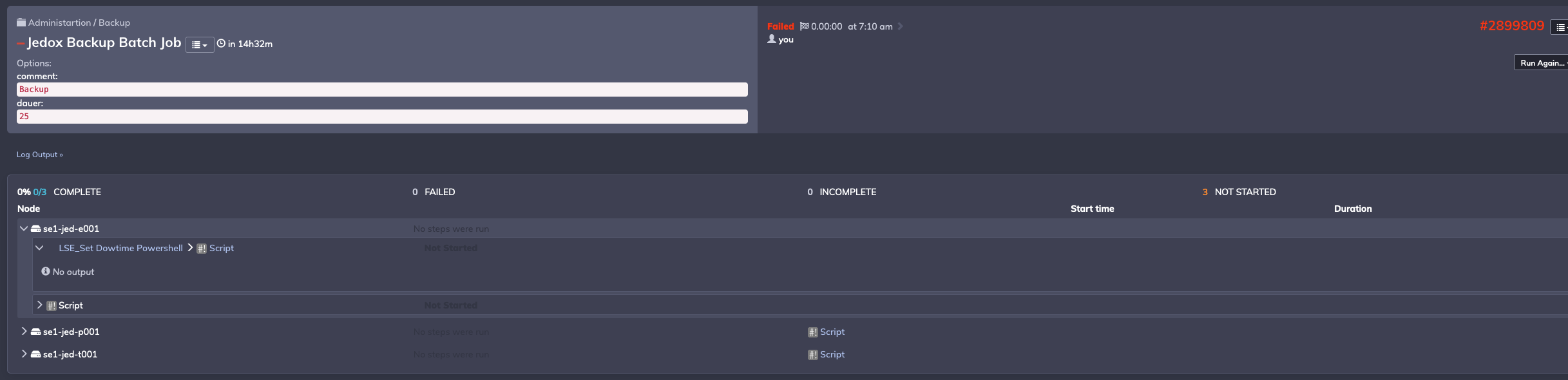Rundeck Workflows with Job Reference not running | Working in the past ...