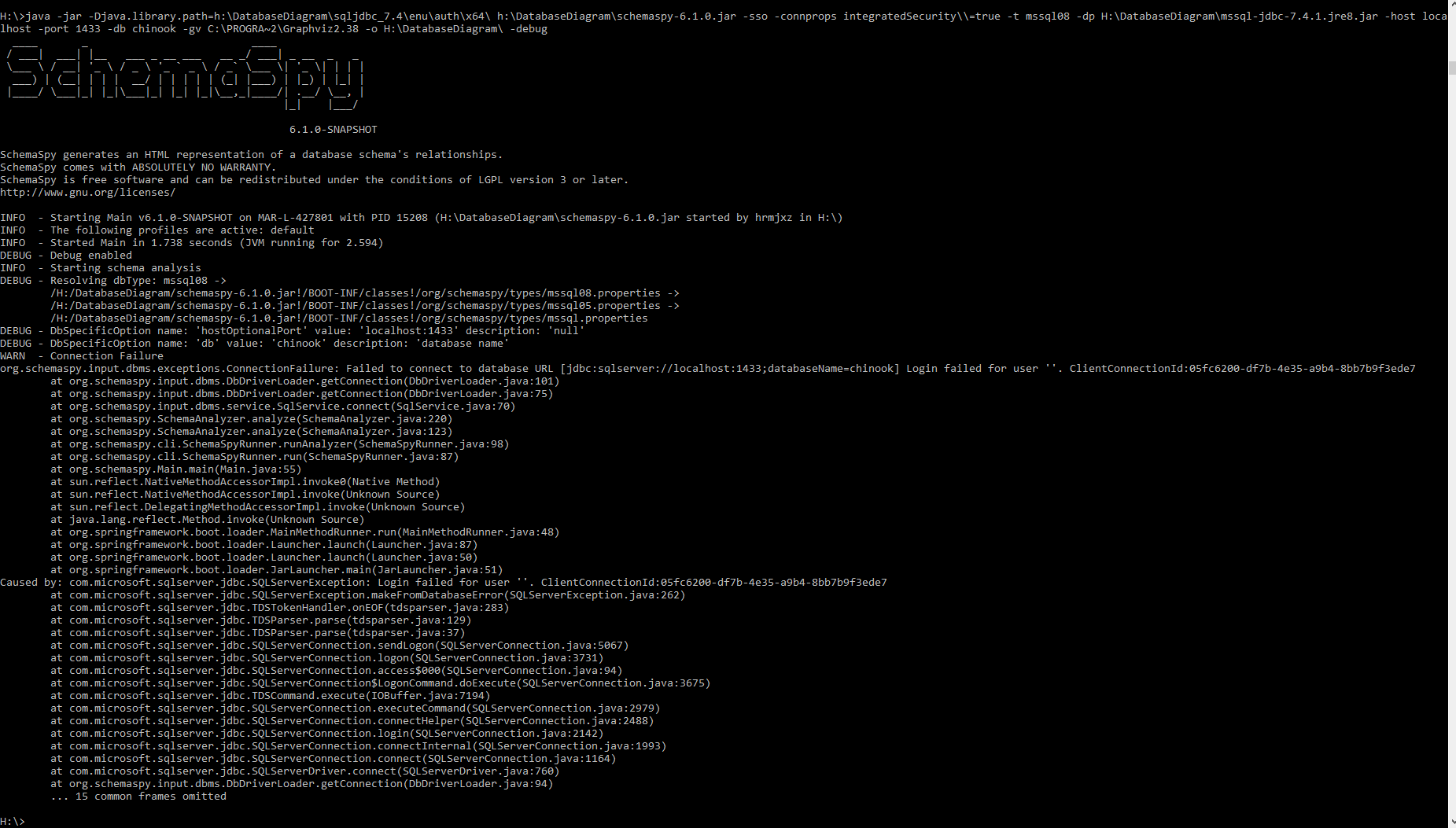 connection failure - request a runable example for the example database chinook · Issue #593 ...