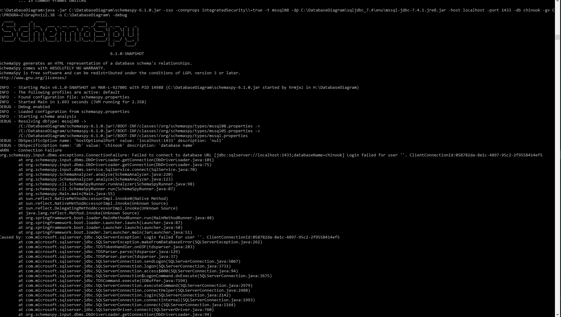 connection failure - request a runable example for the example database chinook · Issue #593 ...
