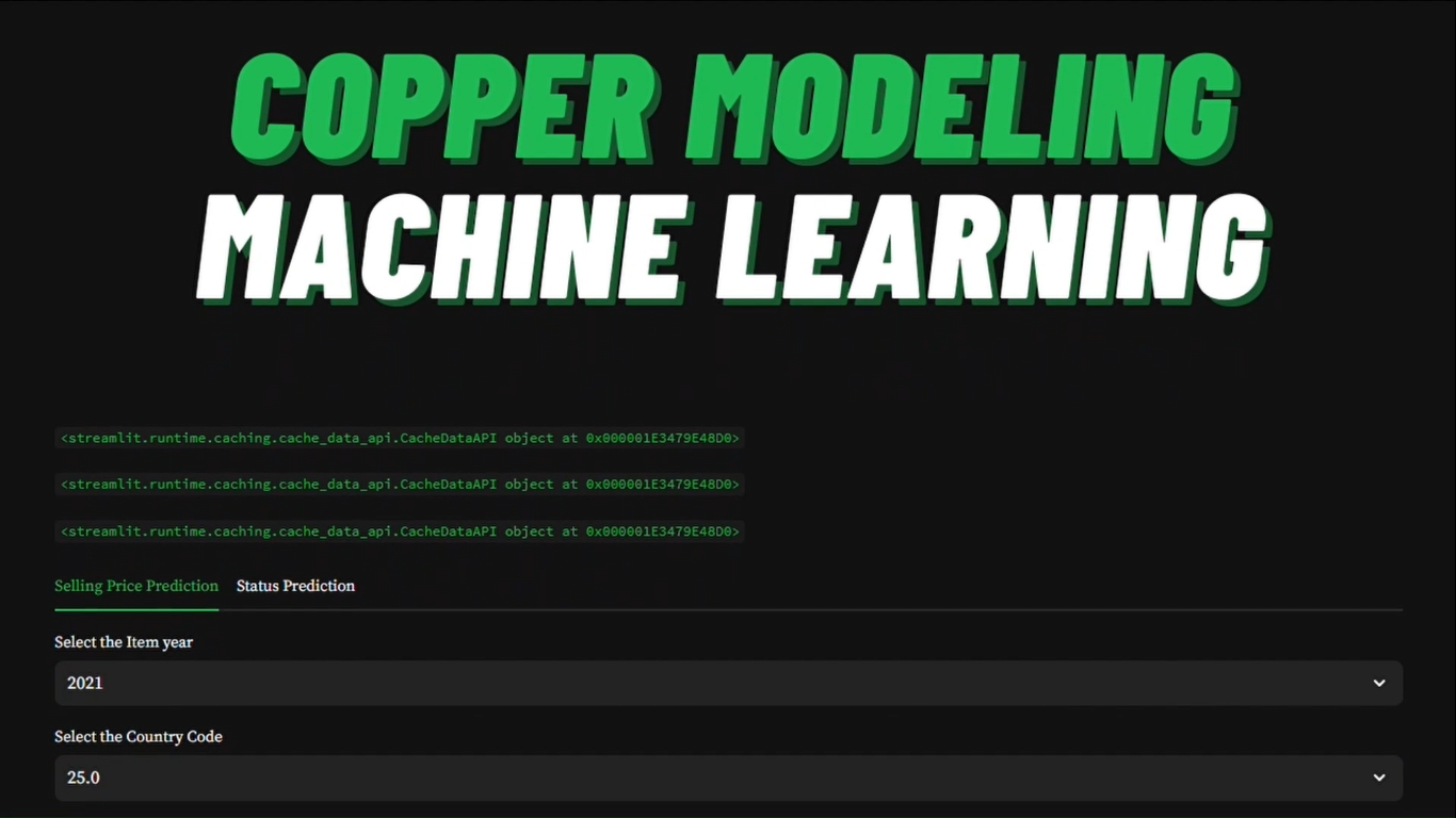 Github Sukumar9944industrial Copper Modeling This Project Titled Industrial Copper 