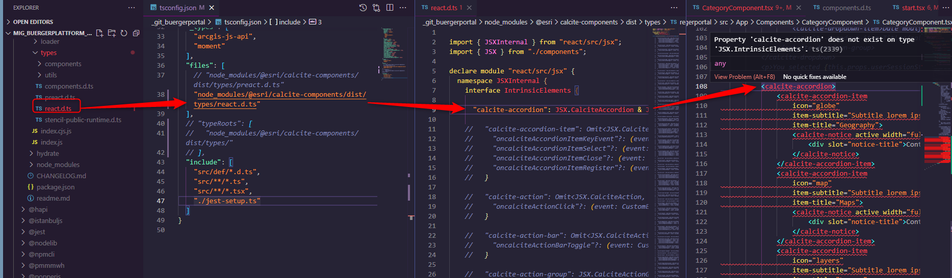 create types for using calcite components with react + typescript · Issue #2336 · Esri/calcite ...