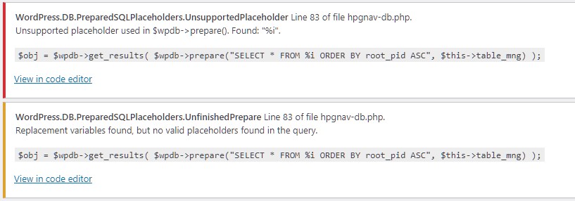 I” Placeholder In Wpdb Prepare · Issue 287 · Wordpressplugin