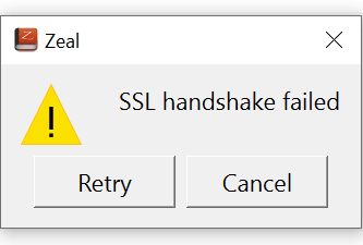 SSL Handshake Failed · Issue #1496 · zealdocs/zeal · GitHub