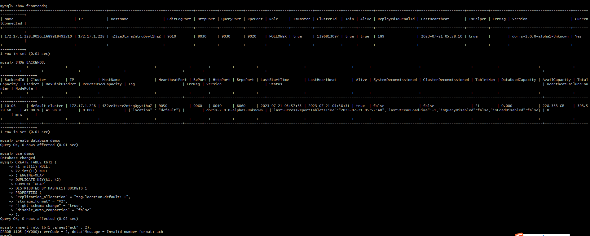 [Bug] insert into values does not work as insert into select · Issue #19664 · apache/doris · GitHub
