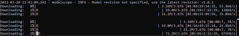 Downloading the model fails at 6%, any mirrors? · Issue #218 · modelscope/modelscope · GitHub