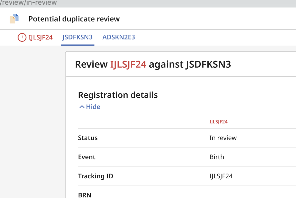 As a Registrar, I want to compare a declaration against a flagged record · Issue #4469 ...