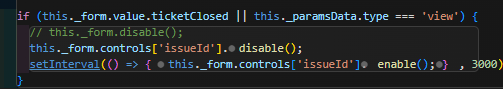 Select does not show the selected data when executing the "disable()" method of reactive forms ...