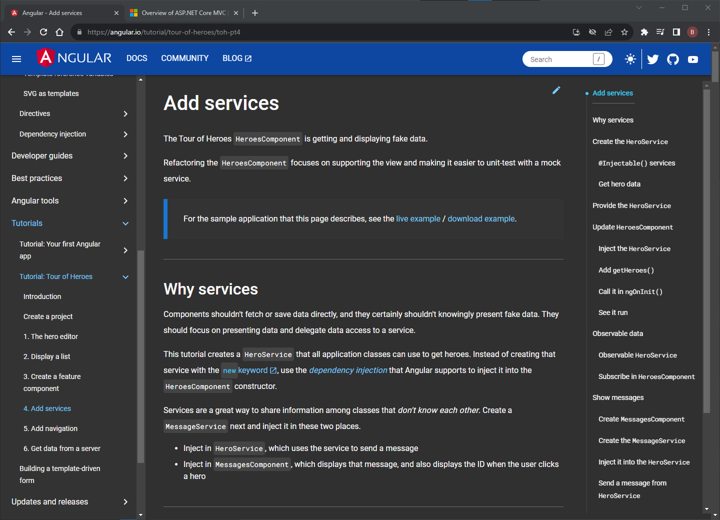 Docs Navigation Pane Indentations Of Topics Cluttered Overview · Issue 51524 · Angular